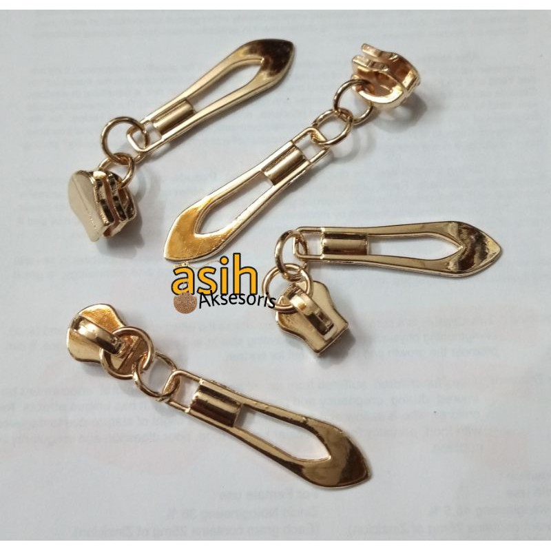 Jual Kepala resleting no.5 untuk rell gigi besi rosegold/mas muda ...