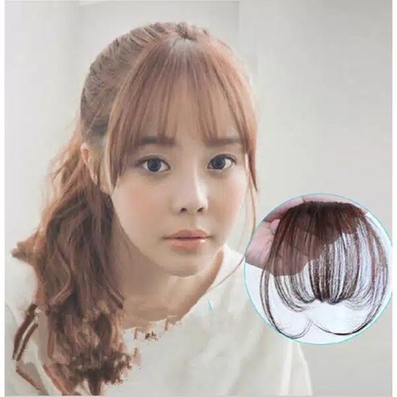 Jual Poni Rambut Palsu / Poni extention / Poni wanita hitam dan coklat ...