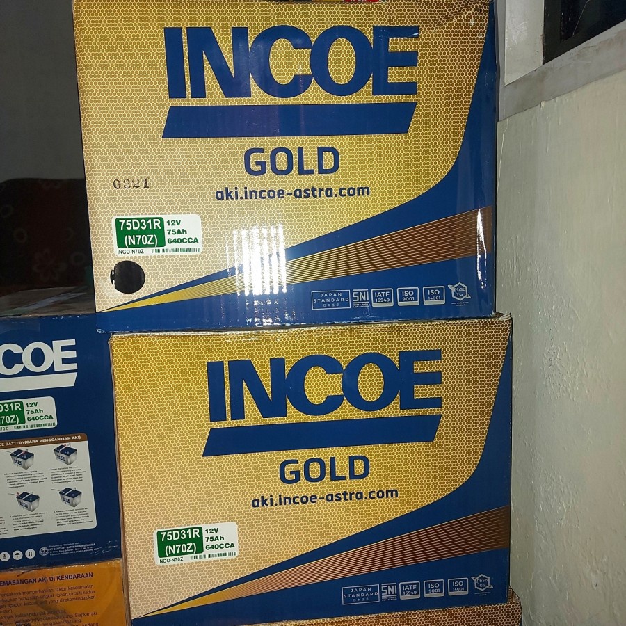 Jual Accu / Aki Incoe Gold N70Z 12V 75Ah | Shopee Indonesia