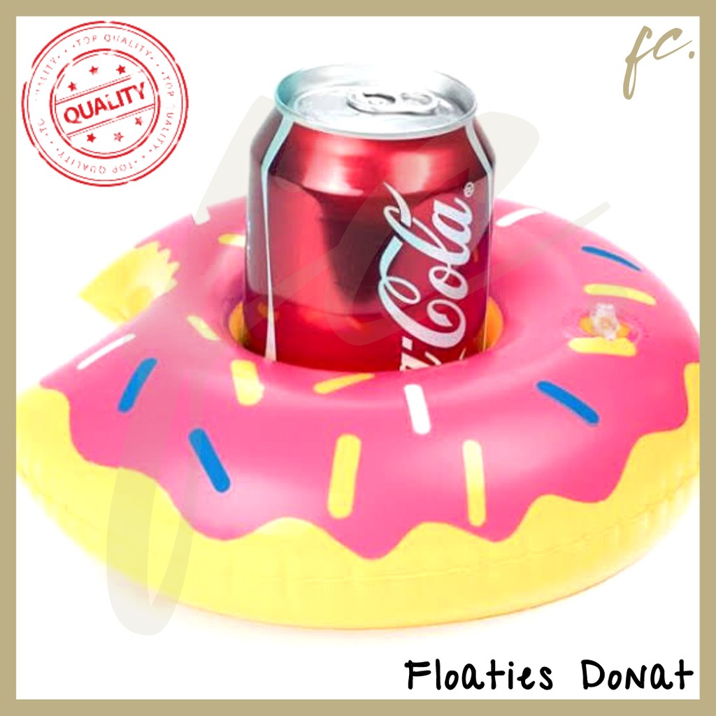 Jual Floaties Kecil Mini / Drink Holder Bentuk Makanan Donat / Donut ...