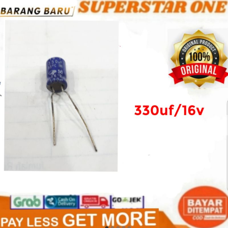 Jual elco kapasitor 330uf/16v | Shopee Indonesia