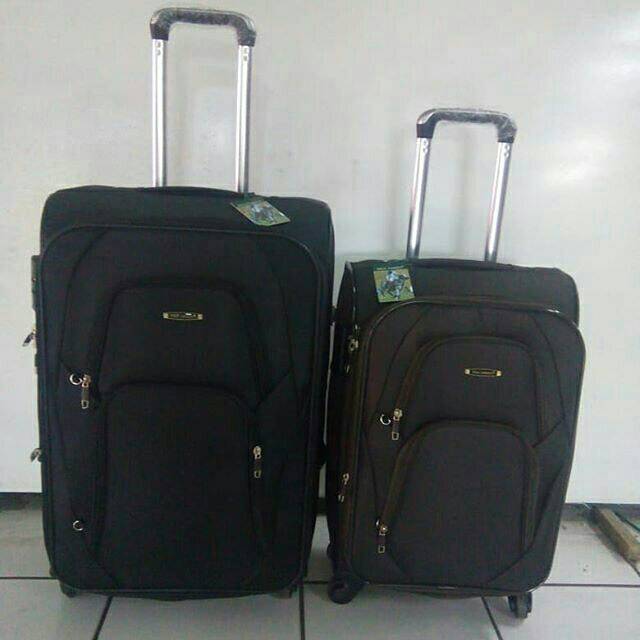 Jual Koper kain polo garden 18 20 24 inch hitam coklat | Shopee Indonesia