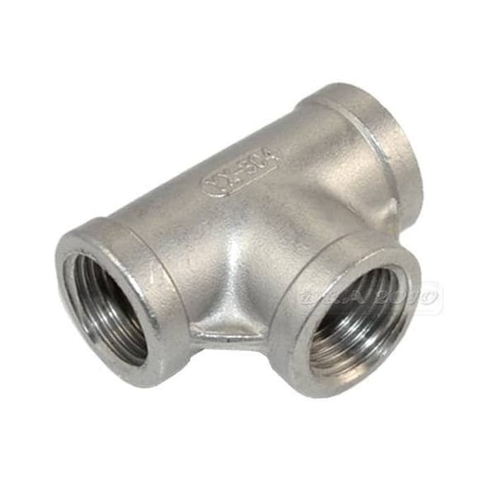 Jual Tee 1/2 Inch Drat Dalam Sambungan Cabang 3 Pipa Bahan Stainless SUS304 | Shopee Indonesia