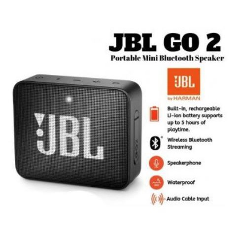 Jual SPEAKER BLUETOOTH JBL GO 2 PORTABLE WIRELESS SPEAKER | Shopee Indonesia