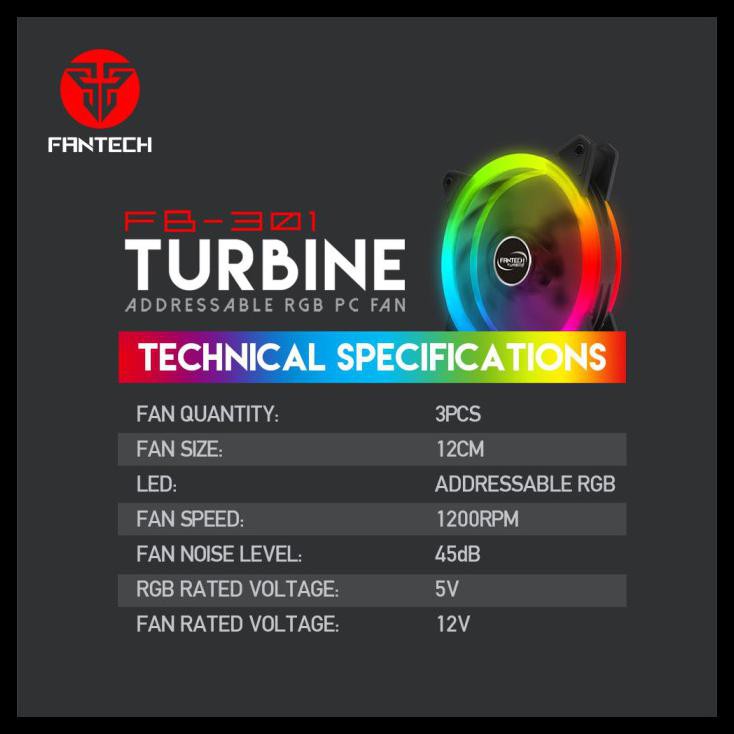 Jual Fantech Cooler Fan Case Turbine Fb301 Argb - Fan Casing 12Cm 3 ...