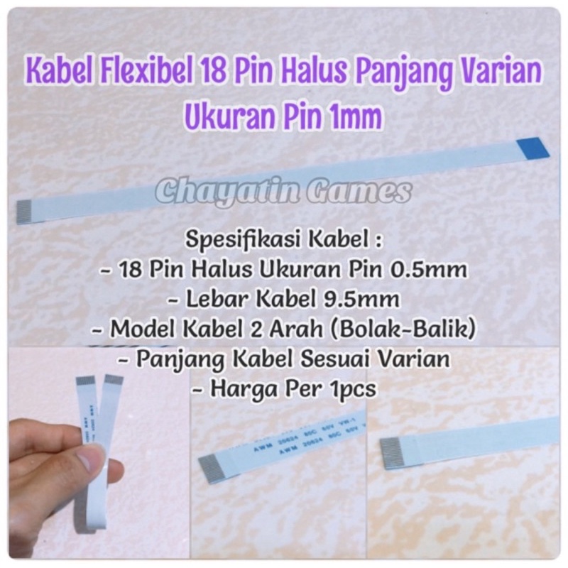 Jual Kabel Flexibel 18 Pin Halus 2 Arah Panjang sesuai Varian - Ukuran ...