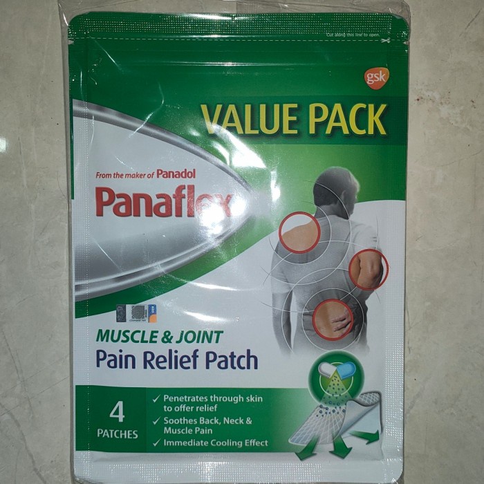 Jual panadol panaflex muscle join pain relief patch 4 koyo pegal sendi ...