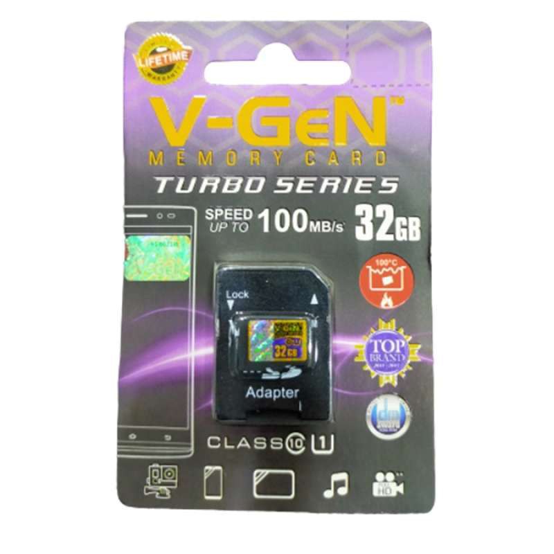 Jual V-GeN MicroSD Card 32GB Class 10 Turbo Memory HP Vgen | Shopee ...