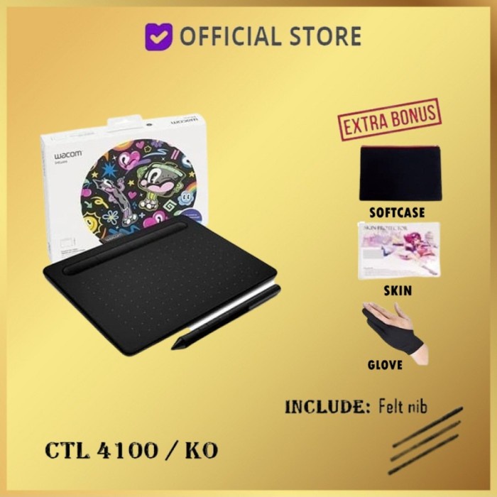 Jual WACOM INTUOS DRAWING TABLET SMALL CTL-4100/K0-CX CTL 4100 CTL4100K0 CX - UNIT ONLY | Shopee ...