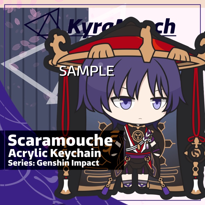 Jual Keychain Genshin Impact Scaramouche | KyraMerch Anime Fanmerch ...