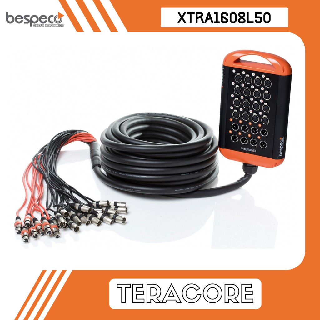 Jual Bespeco XTRA1608L50 1608L50 Snake Cable 50M 16 Input 8 Output 50 ...