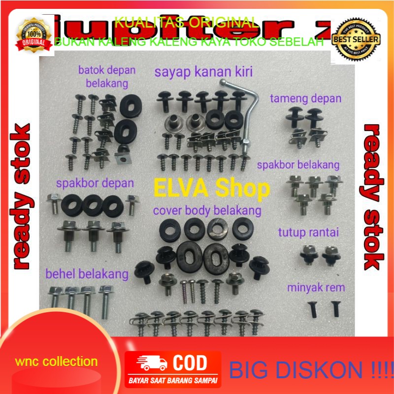 Jual baut karet ring bosh sekrup baut lengkap full set jupiter z burhan ...