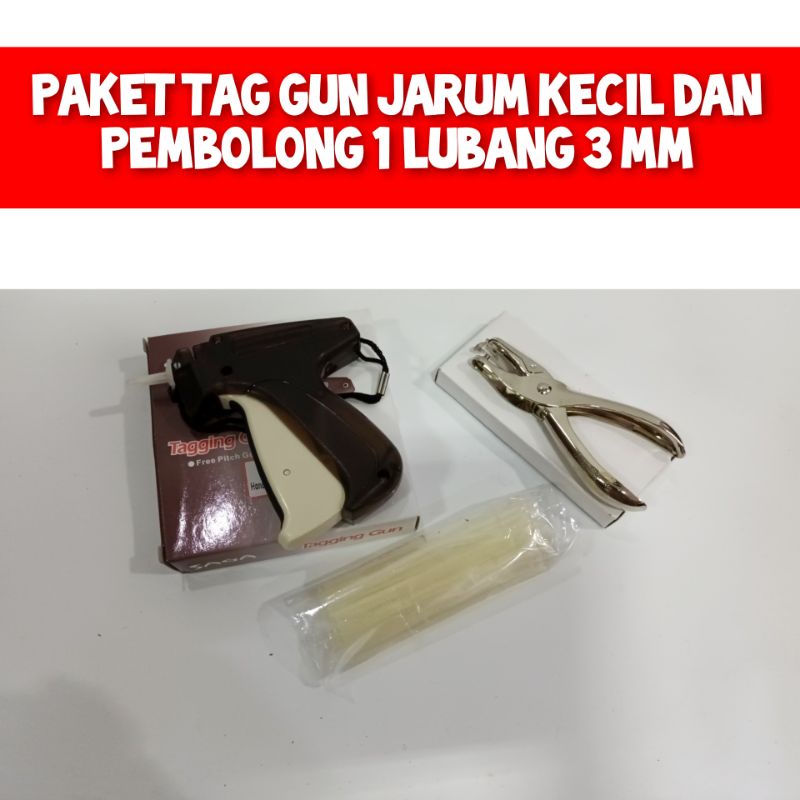 Jual Paket tag gun alat tembak pin jarum halus pembolong 1 lubang kecil ...