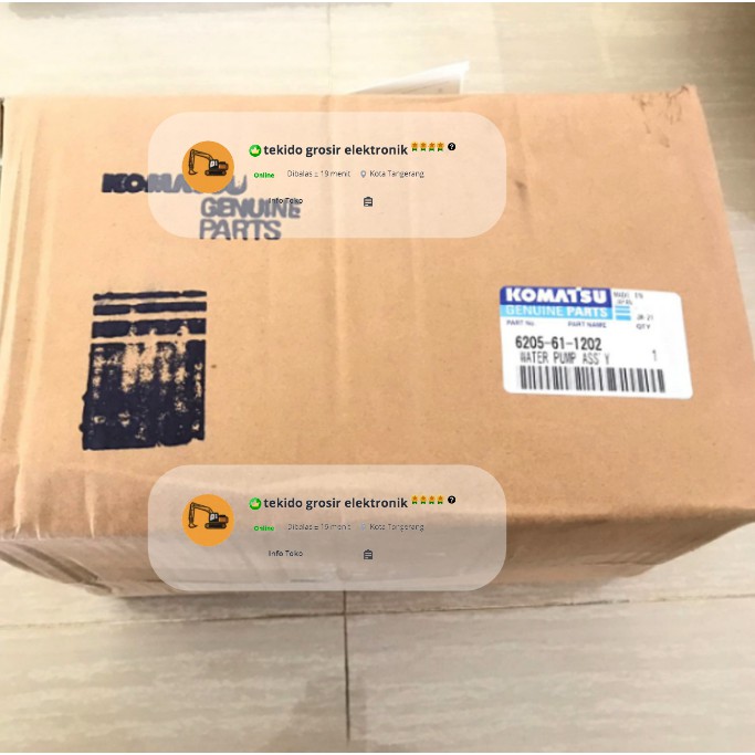 Jual Water Pump PC130-7 4D95 Komatsu Pompa Air 6205-61-1202 Waterpump ...
