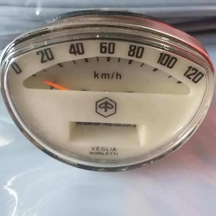 Jual speedometer kilometer vespa super sprint putih cream import ...