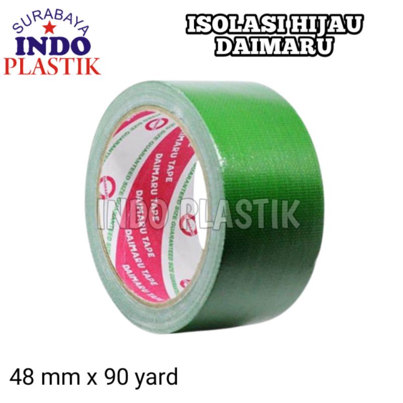 Jual selotip isolasi lakban daimaru warna hijau plastik opp 100 meter ...