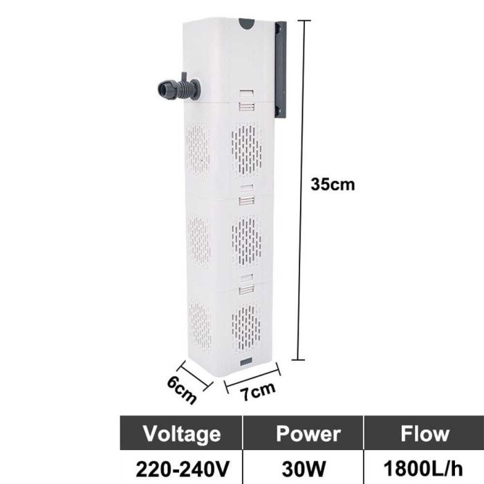 Jual Pompa Air Ikan Submersible Fish Tank Filter Aquarium 30W - ZY-N64 ...