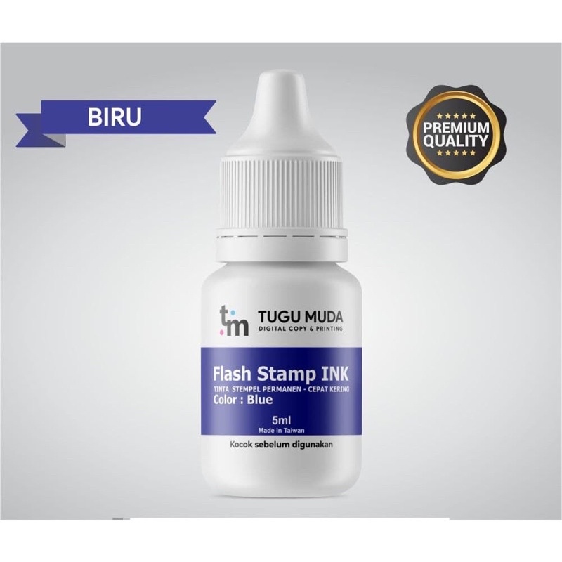 Jual Tinta warna merah Stempel Flash Stamp Premium Ink Waterproof (5ml ...