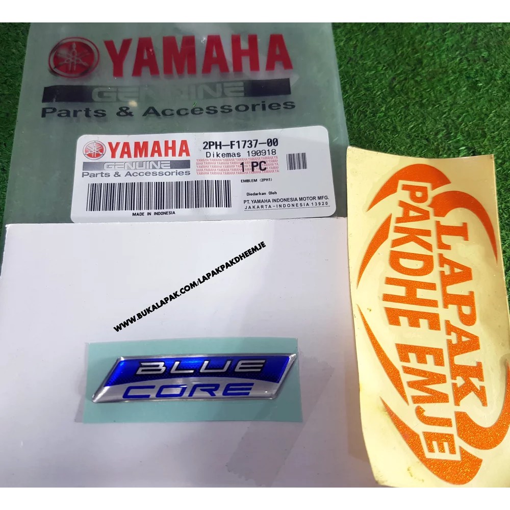 Jual EMBLEM BLUE CORE YAMAHA ORIGINAL 2PH-F1737-00 STIKER STICKER ...