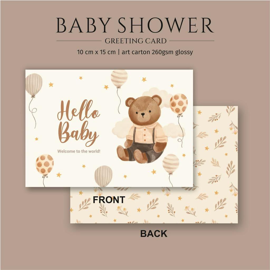 Jual Kartu ucapan kelahiran Bayi Baby shower new born baby greeting card | Shopee Indonesia