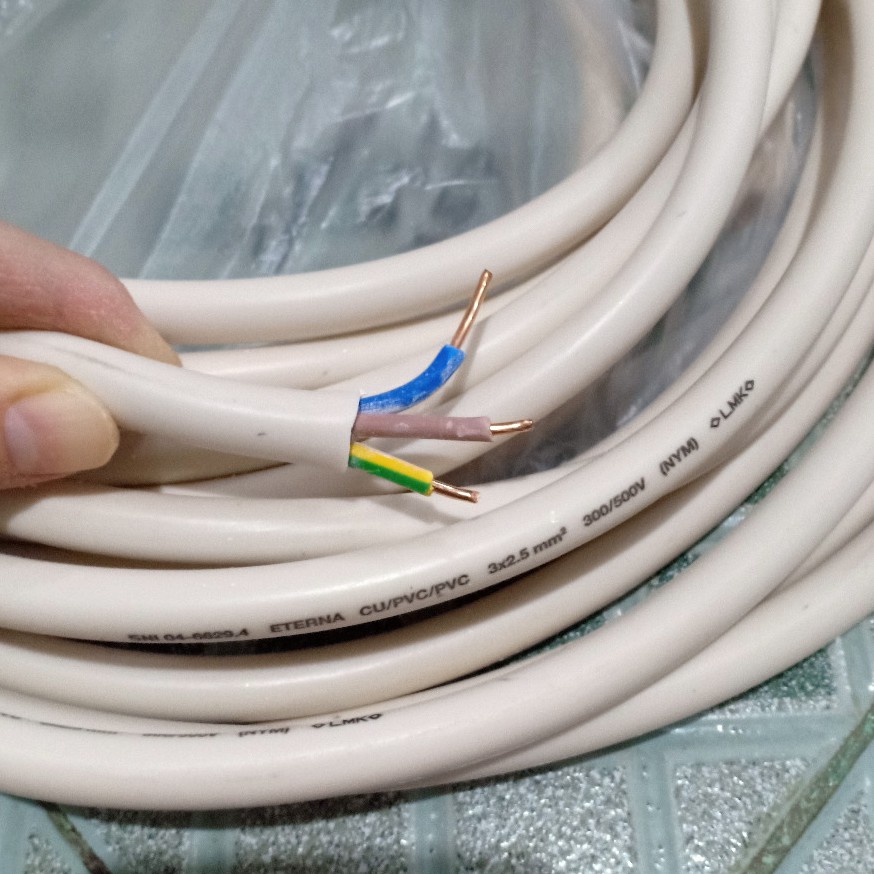 Jual Kabel Listrik / Kabel Kawat Eterna NYM 3x2.5mm / Kawat Tembaga isi ...