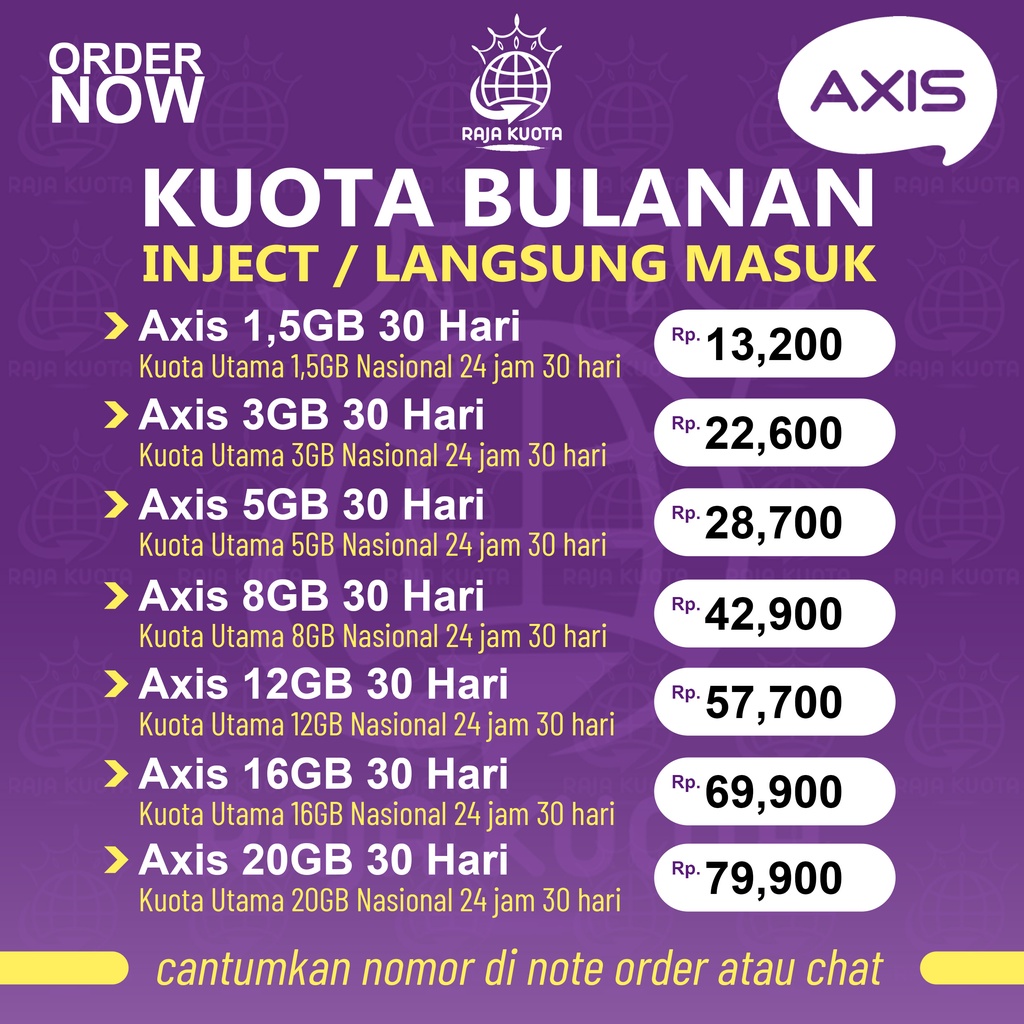 Jual Tembak Isi Ulang Kuota Data Internet Axis Aigo Bulanan Murah | Shopee Indonesia