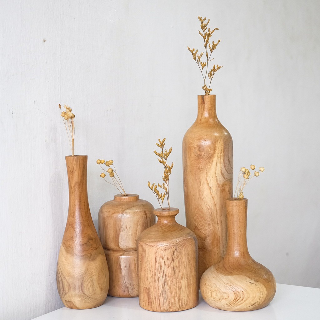 Jual Dekayu Vas Bunga Kayu / Wooden Vase | Shopee Indonesia