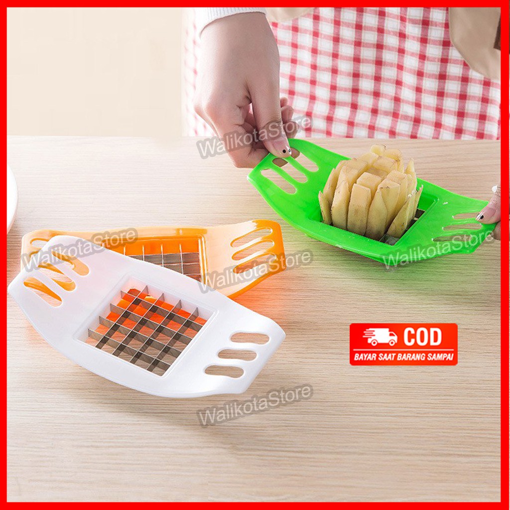 Jual Alat Bantu Pengiris Pemotong Kentang Tomat Timun Fried Potato ...