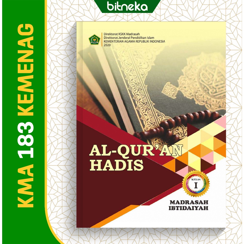 Jual Buku Siswa Al Quran Hadis Kelas 1 MI KEMENAG KMA 183 | Shopee Indonesia