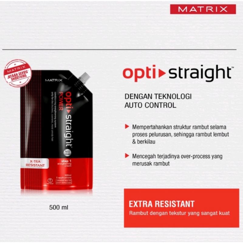 Jual MATRIX OPTISTRAIGHT | Obat Smoothing step1 & step2 (500ml ...