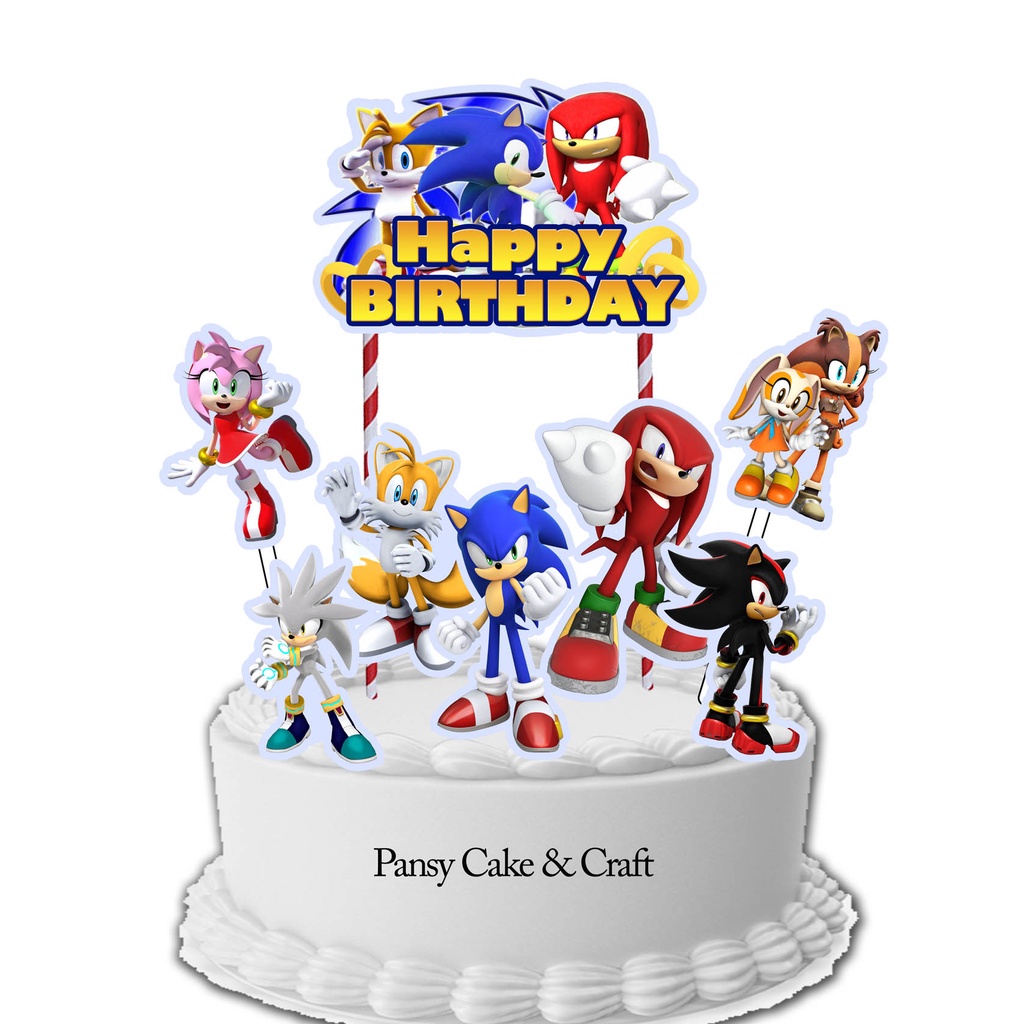 Jual Cake Topper Sonic The Hedgehog Big EKONOMIS | Shopee Indonesia