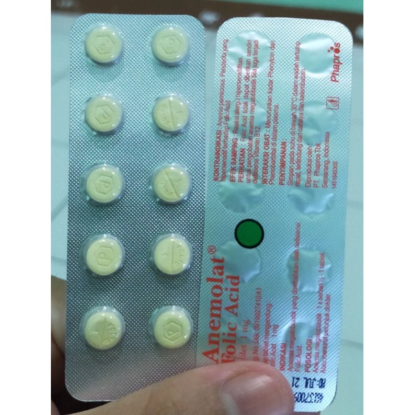 Jual 2 strip // Anemolat// Asam Folat// Folic Acid | Shopee Indonesia