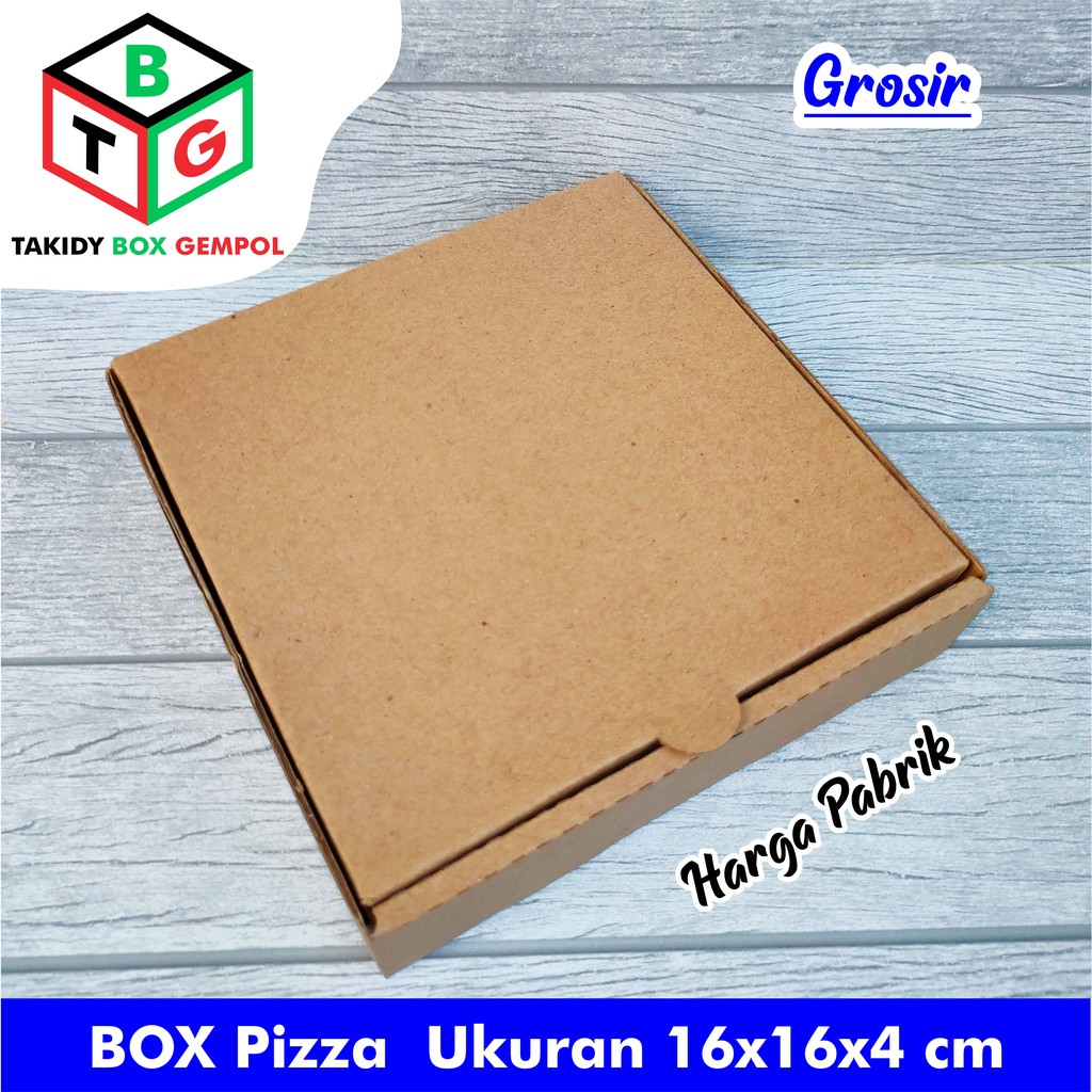 Jual Dus Pizza 16x16x4 /Kardus /Box /karton /Polos /kemasan | Shopee ...