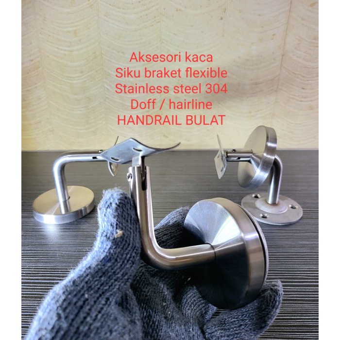 Jual HANDRAIL BULAT DOFF FLEXIBLE BRACKET HANDRAILING BANISTER SIKU KE ...