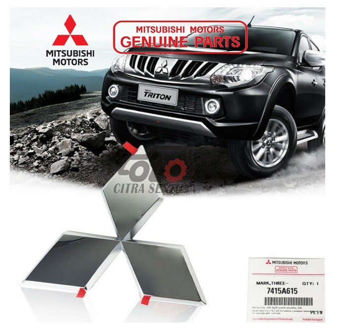 Jual EMBLEM BAGASI TIGA BERLIAN L200 STRADA TRITON ORIGINAL 7415A615 ...