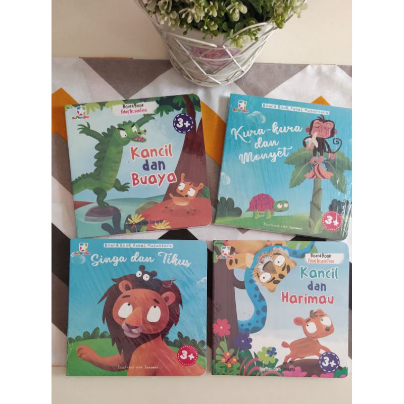 Jual Boardbook Fabel Nusantara, Boardbook Dongeng Anak, kancil dan ...