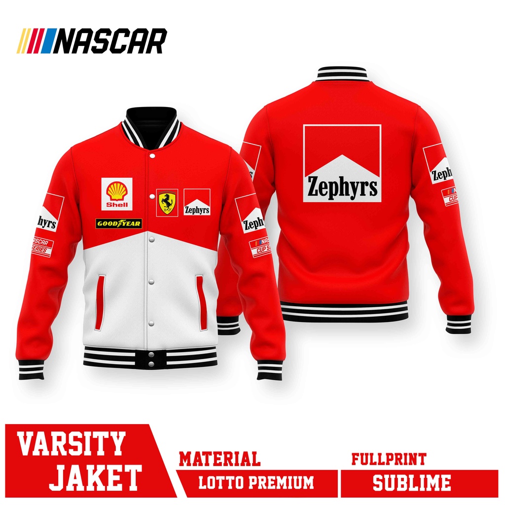 Jual VARSITY JACKET NASCAR RACING FERRARI F1RUMBLE | Shopee Indonesia