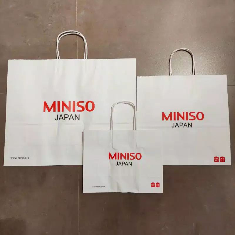 Jual MINISO Paper Shopping Bag ( Small, Medium, Large) | Shopee Indonesia