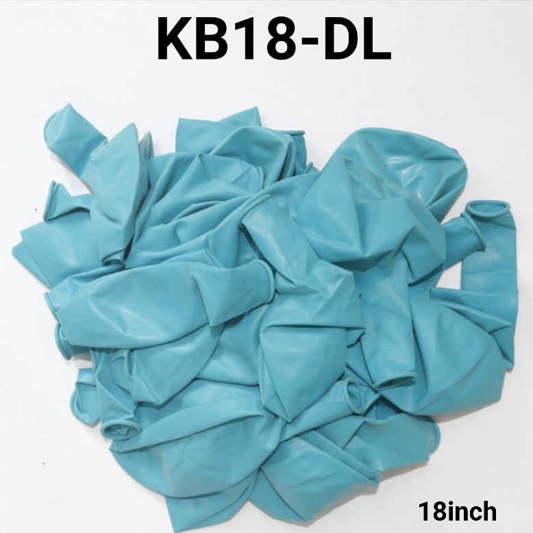 Jual KB18-DL Balon latex 18 inch 45 cm doff tebal biru hijau tosca ...
