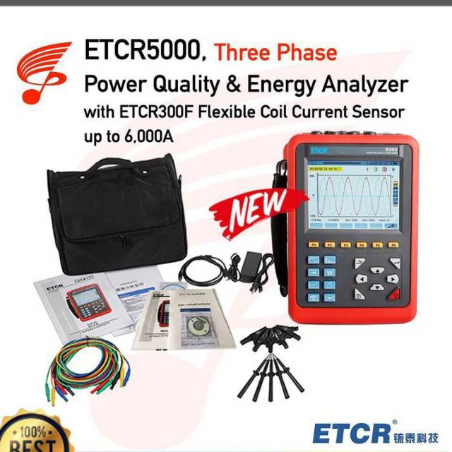 Jual alat ETCR5000 3 Phase Power Quality Analyzer Lutron DW-6195 DW ...