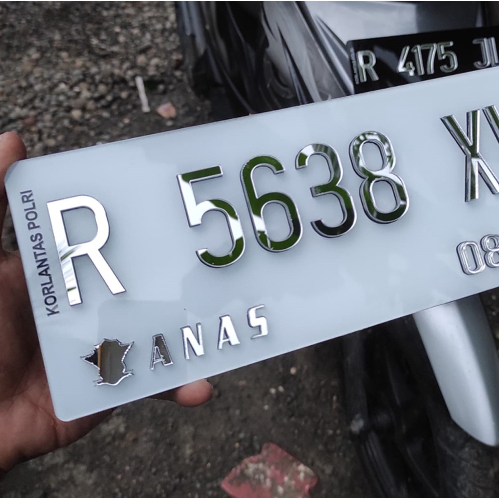 Jual Plat Motor Akrilik Crome Custom | Shopee Indonesia