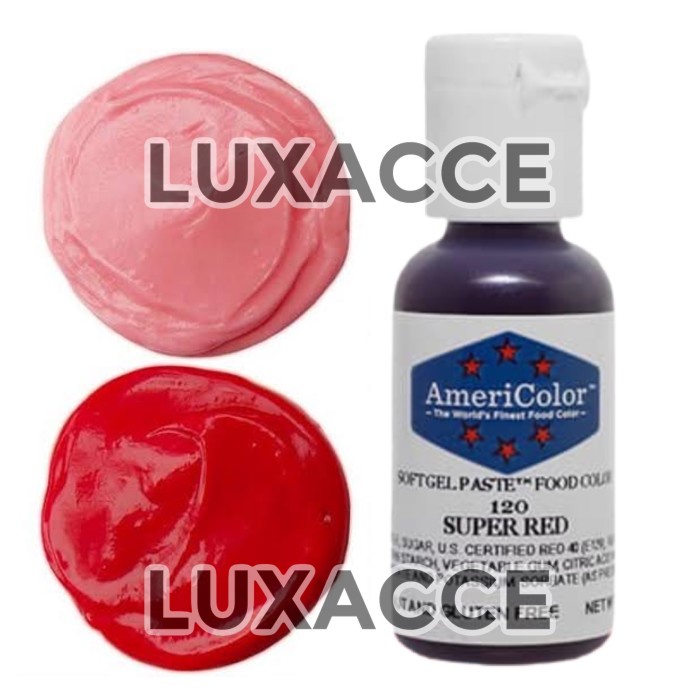 Jual KUE-PENGHIAS-ALAT- AMERICOLOR SOFTGEL PASTE SUPER RED 0.75 OZ ...