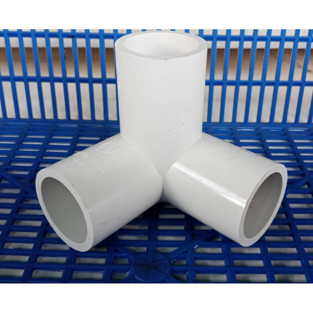Jual Fitting pipa paralon PVC Aqualon Tee elbow 1 inch 3 way knee 90 derajat untuk hidroponik ...
