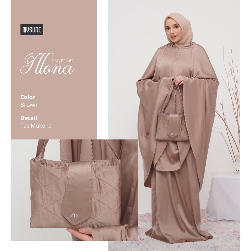Jual mukenah illora prayer set 2in1 brown mysure tokorame etalaseibu ...