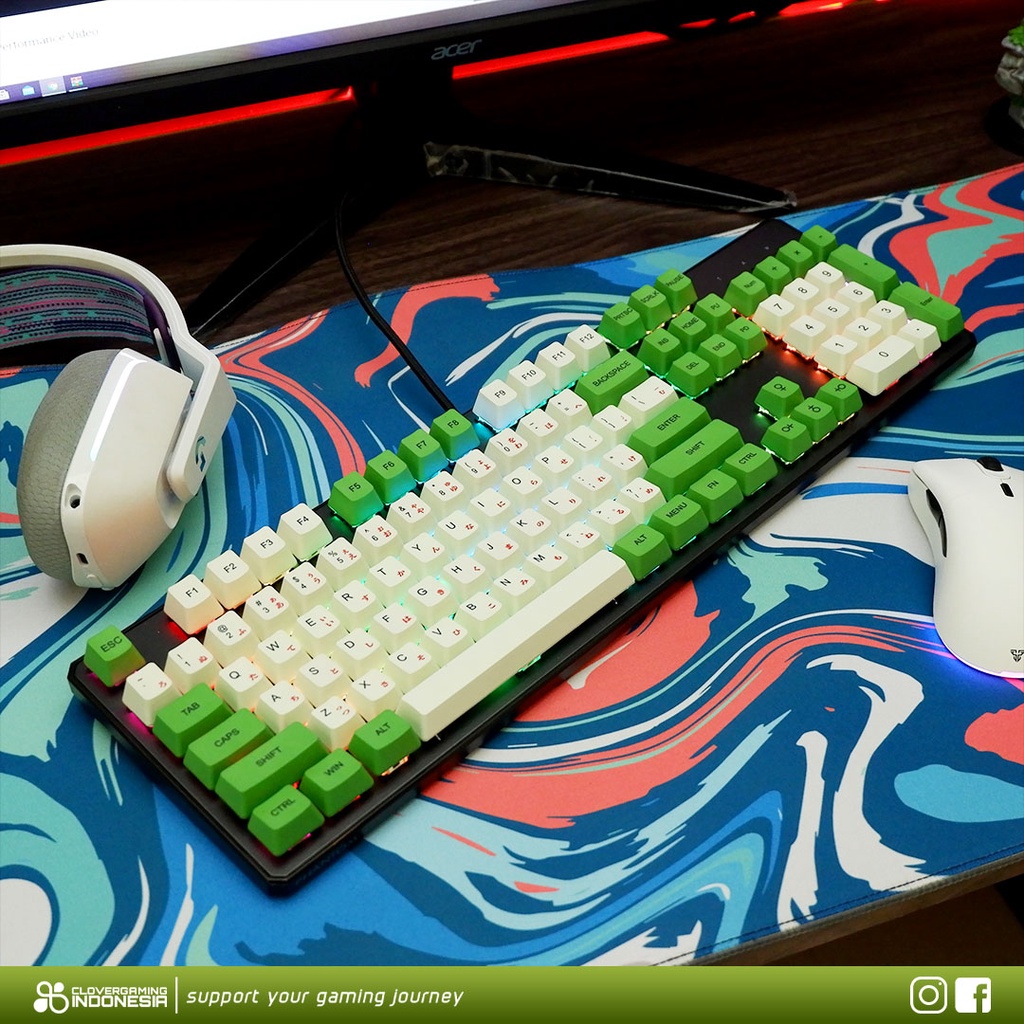 Jual Keycaps Matcha Japanese Root PBT Dye Sub - for Mechanical Keyboard ...