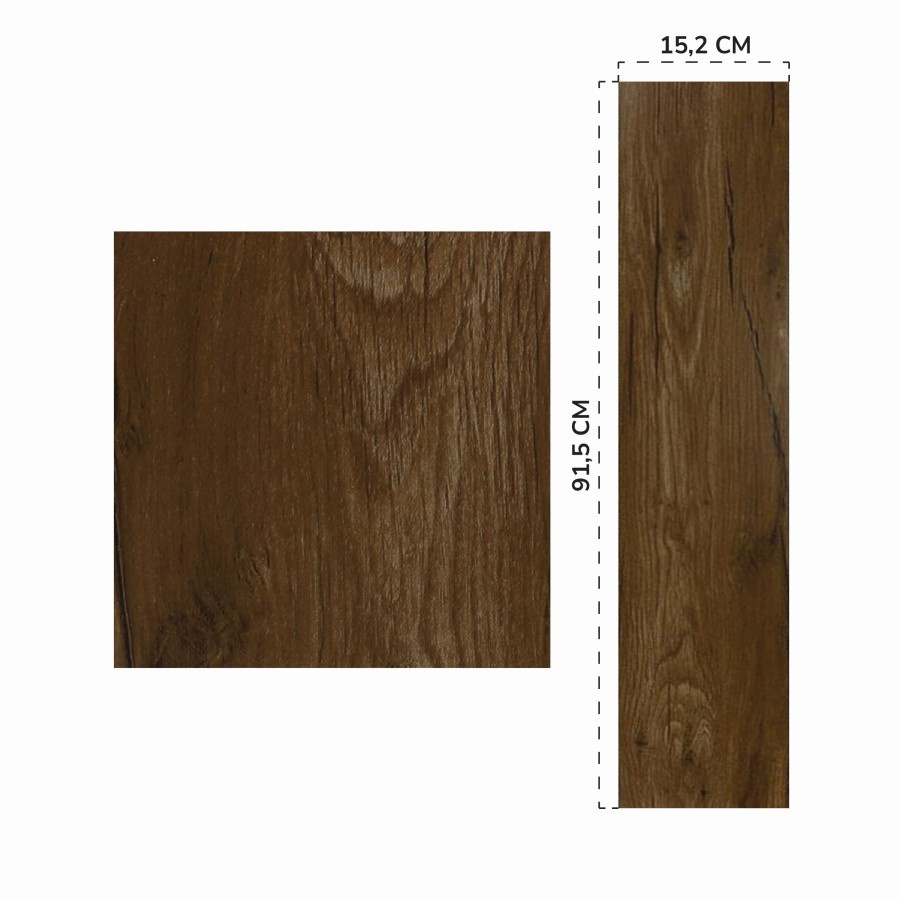 Jual LVT Vinyl Lantai Sticker Kayu 91,5 x 15,2 Cm Wallpaper Lantai ...