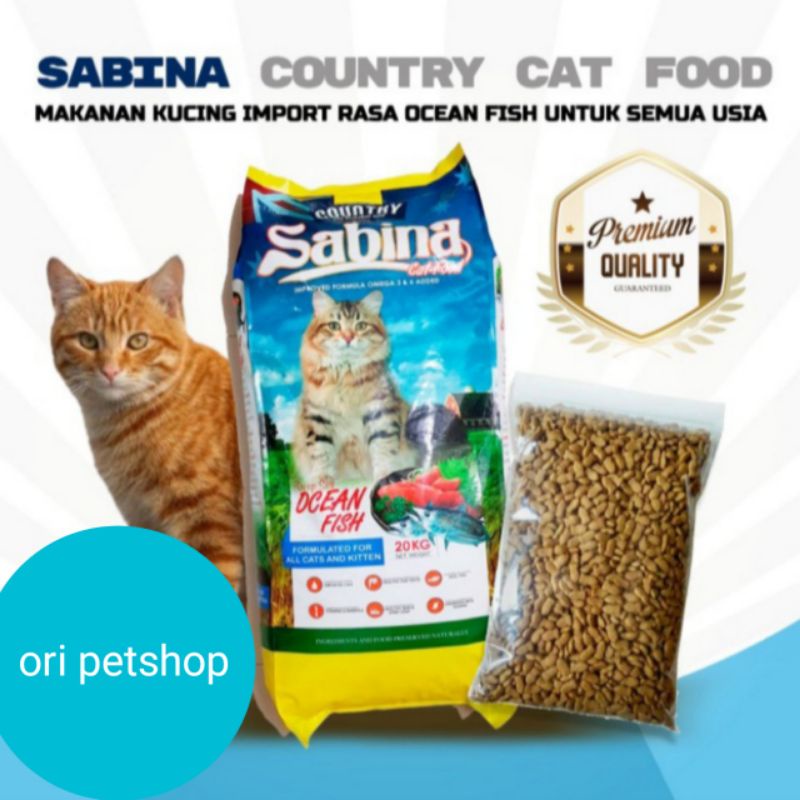 Jual sabina / sabrina repack 1kg - makanan kucing semua usia | Shopee ...