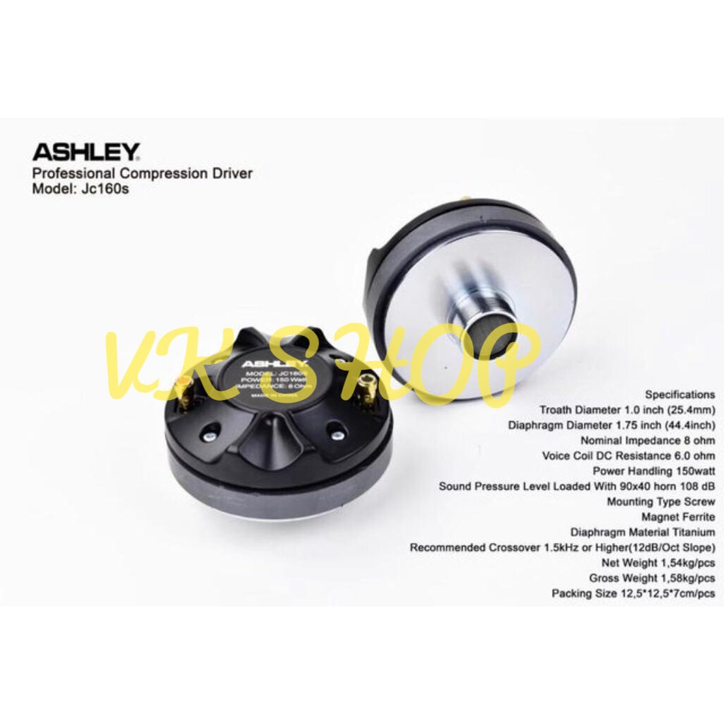 Jual DRIVER TWEETER MAGNET ASHLEY JC160S/JC 160S ORIGINAL | Shopee ...