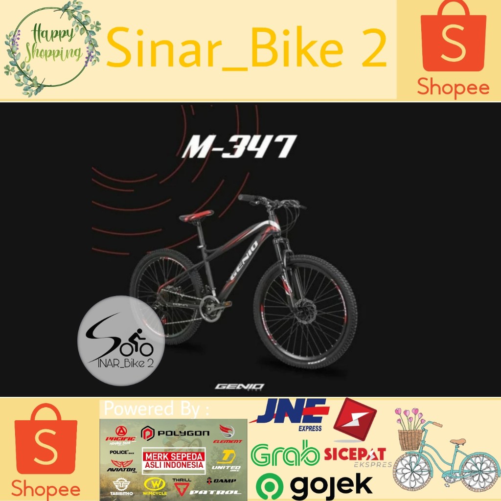 Jual Sepeda Gunung 27,5 Inch Mtb Genio M 347 24 Speed Rem Cakram | Shopee Indonesia