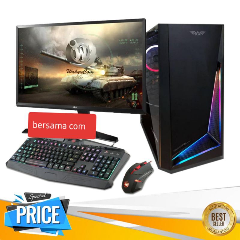 Jual PC Rakitan Gaming Editing Core i7 Ram 16 gb vga 4gb ddr 5 monitor 24 in full sett | Shopee ...